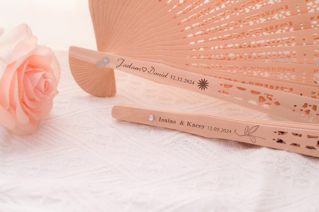 Custom Wedding Guest Fans, Summer Wedding Favor, Party Favors,groomsman ...