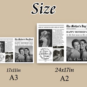 Custom Printed Mother's Day Newspaper, Newspaper Flower Insert for Moms ...