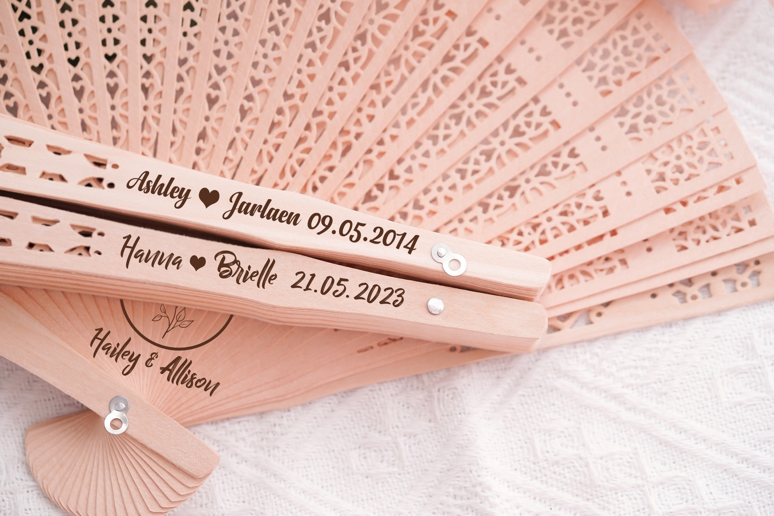 Personalized Wedding Fans, Custom Engraved Hand Fan, Bridal Shower ...