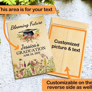 Custom Graduation Wildflower Seed Packet Graduation Seed Packets Favor ...