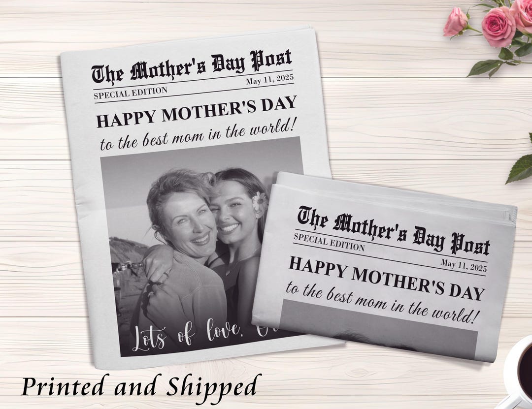 Editable Mother's Day Newspaper for Florists, Printable Mothers Day ...