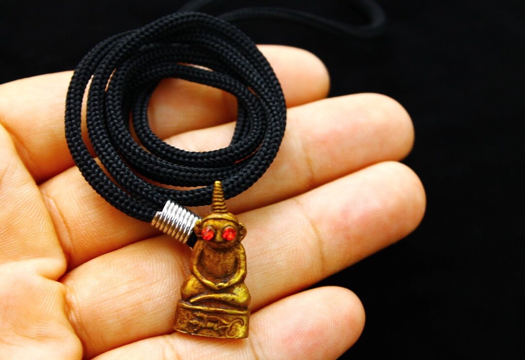 1 Pcs Antique Mini Phra Ngang Red Eyes Amulet Pendant Lp' Goy Wat Khao ...