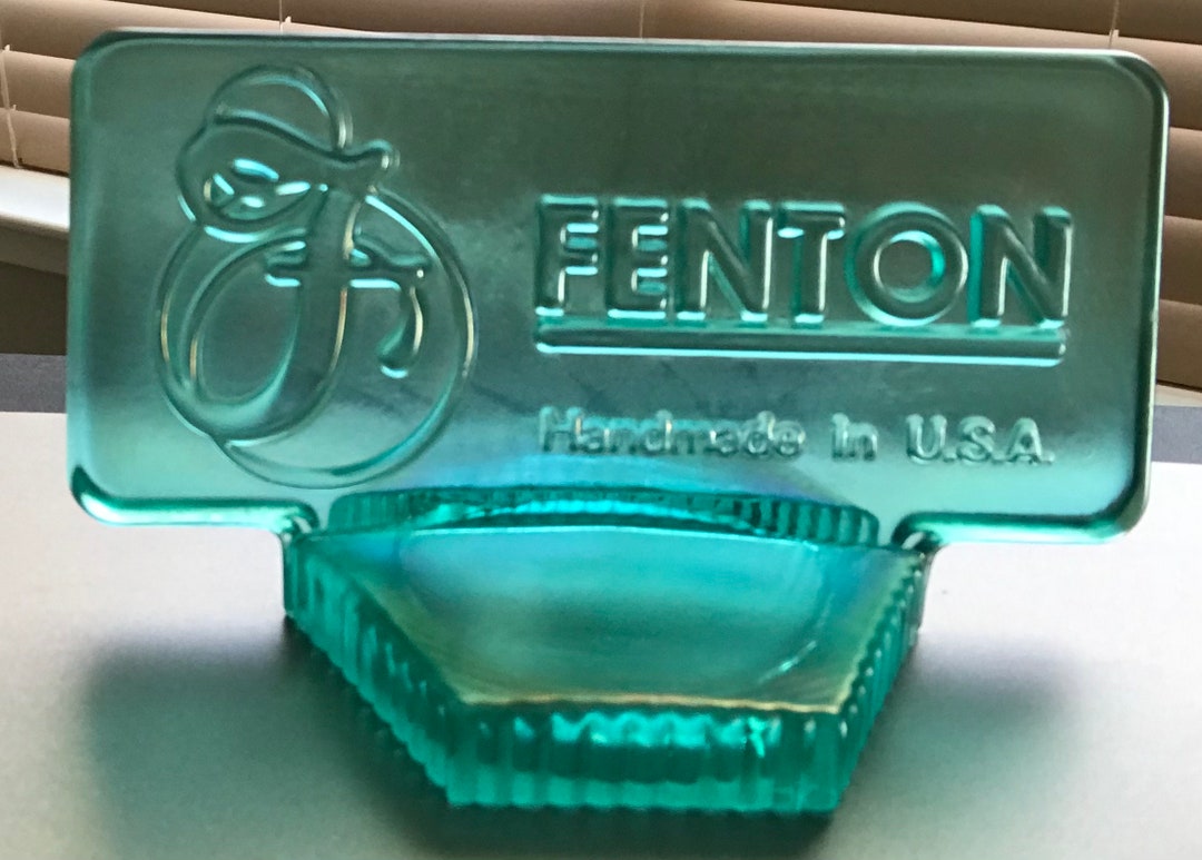Fenton Art Glass Dealer Logo Sign/paperweight - Etsy