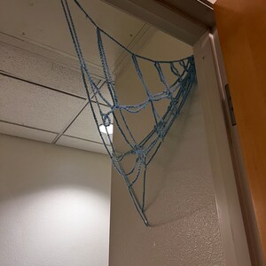 Light Blue Crochet Spider Web Decor - Etsy