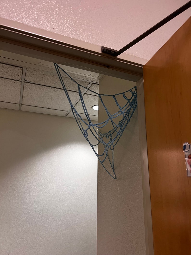 Light Blue Crochet Spider Web Decor - Etsy