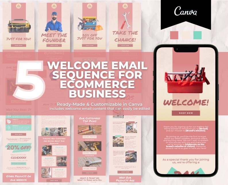 Editable Tools & Equipment Welcome Email Sequence Template for Klaviyo ...