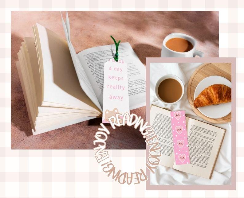 Printable Circut 2x6 Bookmark Template, Editable Bookmark Template ...