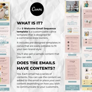 Customizable Canva Welcome Email Sequence Templates for Klaviyo ...