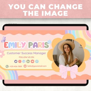 Editable Pastel Email Signature Template for Gmail and Outlook Ideal ...