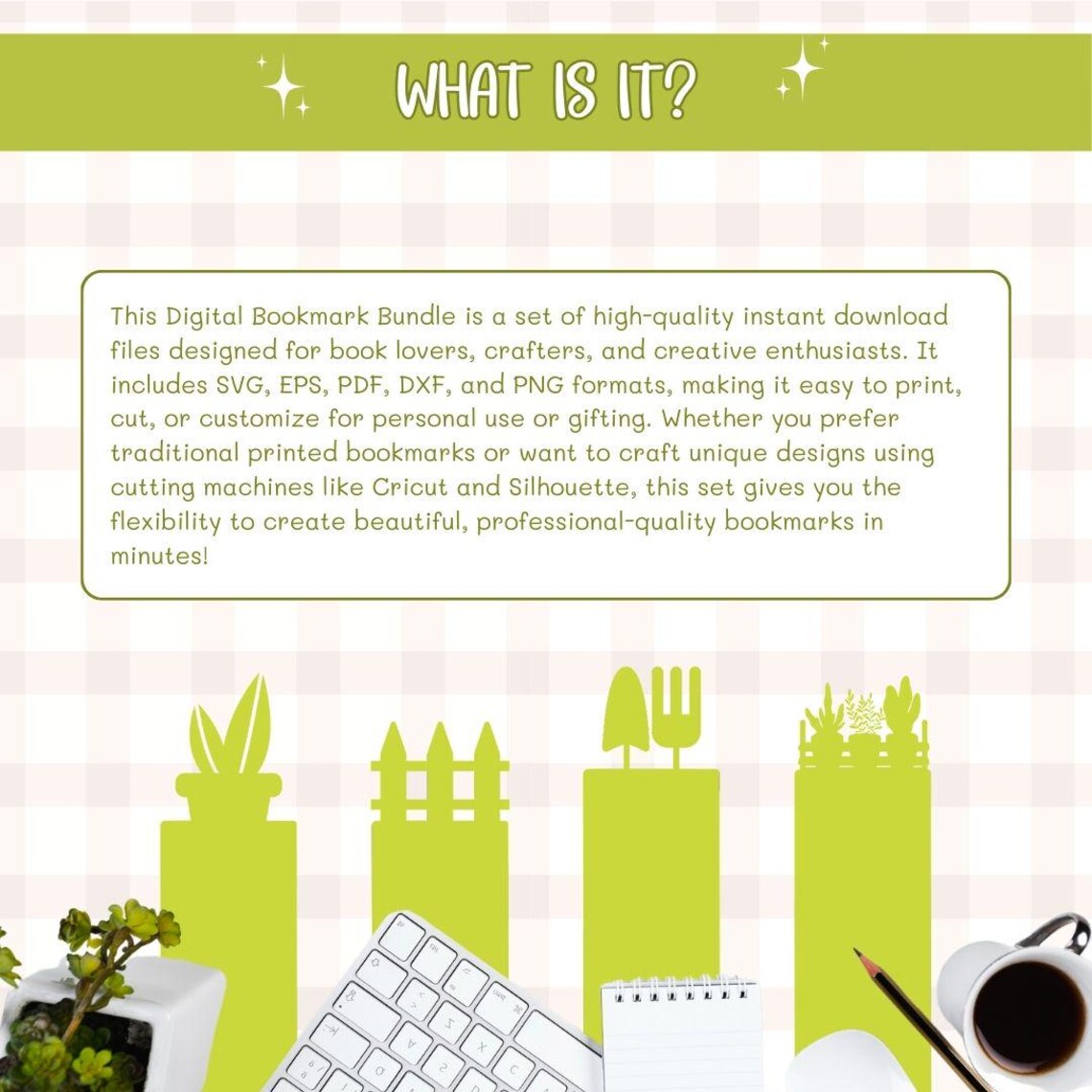 Gardening & Farming Printable Blank Bookmark Template | Bookmark Svg ...