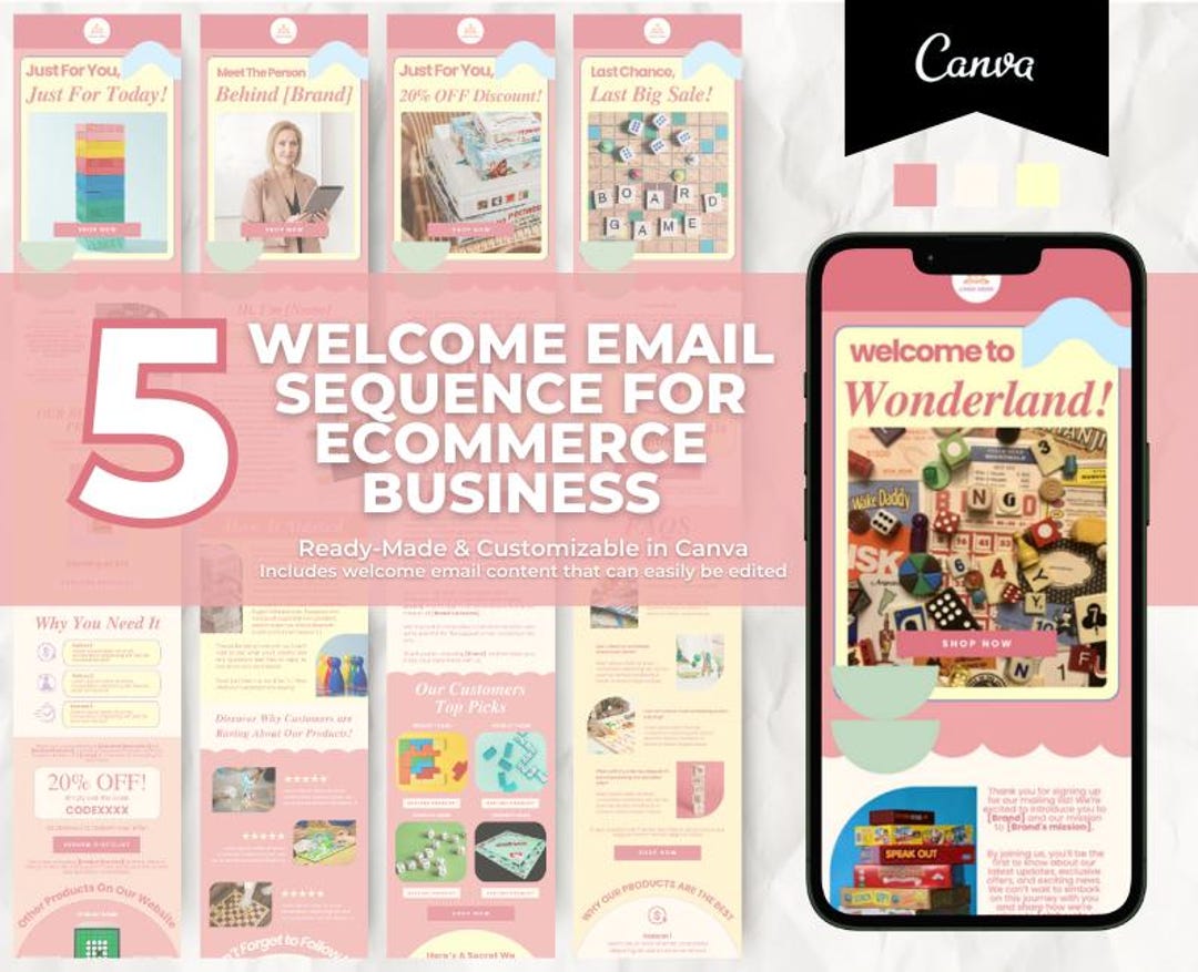 Editable Toys and Games Welcome Email Sequence Template for Klaviyo ...
