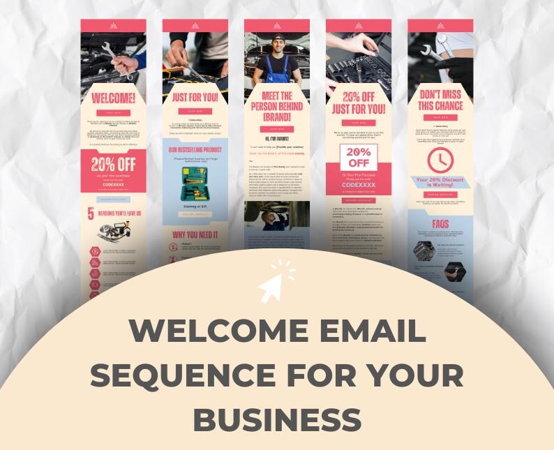 Editable Car Maintenance Welcome Email Sequence Template for Klaviyo ...