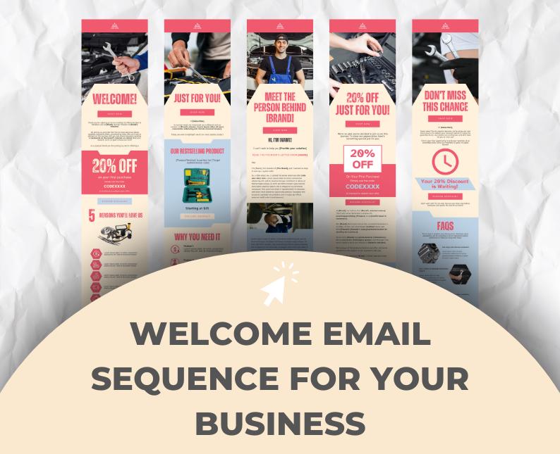 Editable Car Maintenance Welcome Email Sequence Template for Klaviyo ...