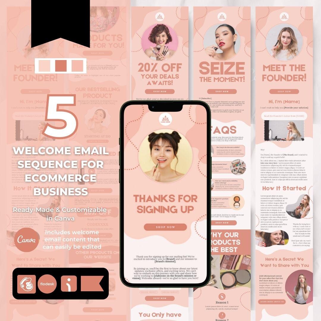 Customizable Canva Welcome Email Sequence Templates for Klaviyo ...