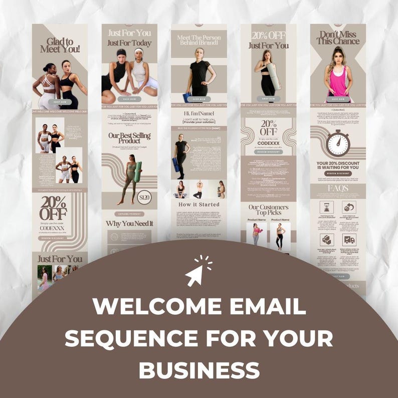 Customizable Canva Welcome Email Sequence Templates for Klaviyo ...