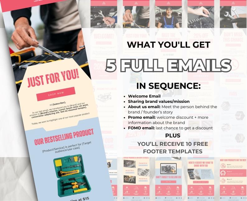 Editable Car Maintenance Welcome Email Sequence Template for Klaviyo ...