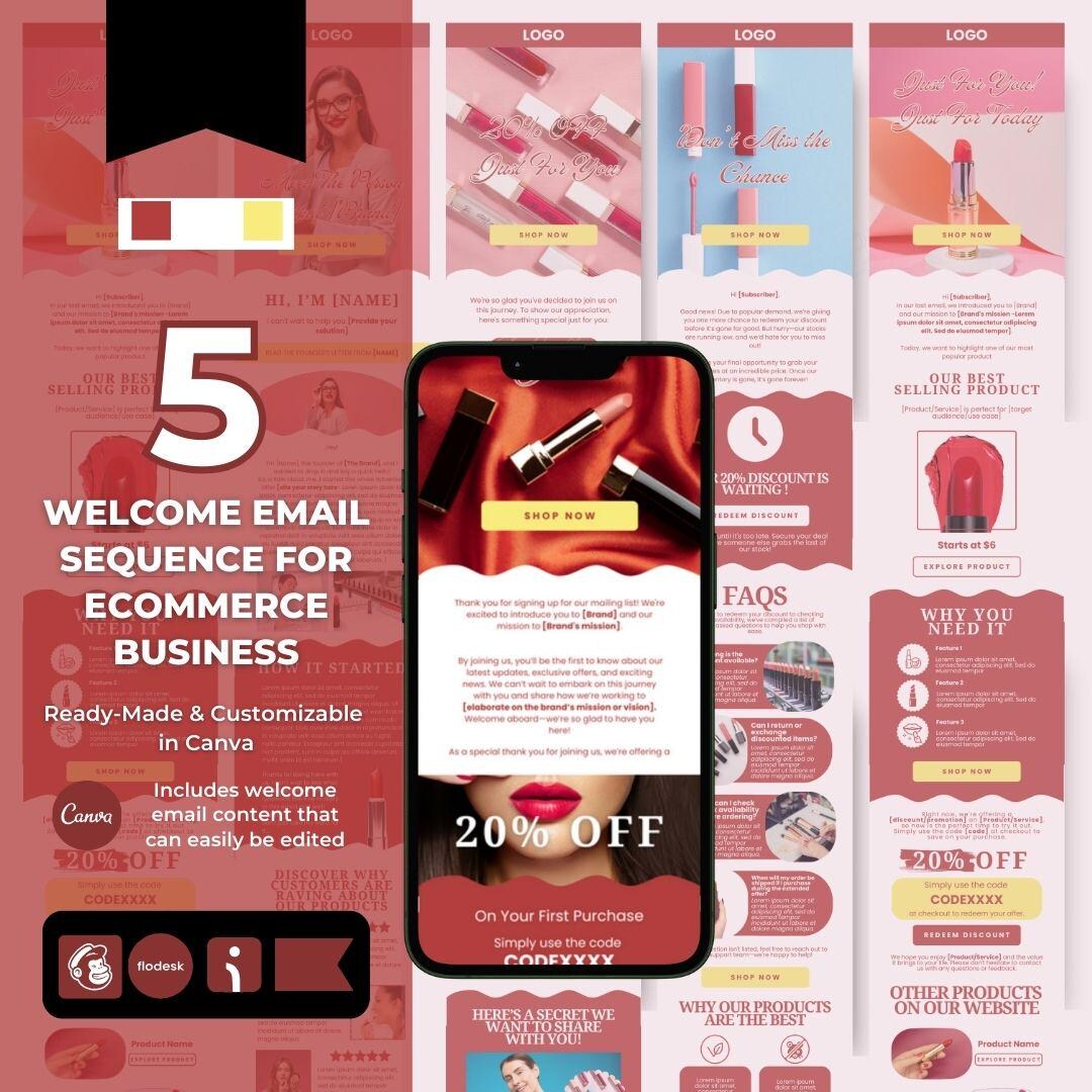 Customizable Canva Welcome Email Sequence Templates for Klaviyo ...