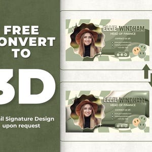 Editable Green Email Signature Template for Gmail and Outlook Ideal for ...