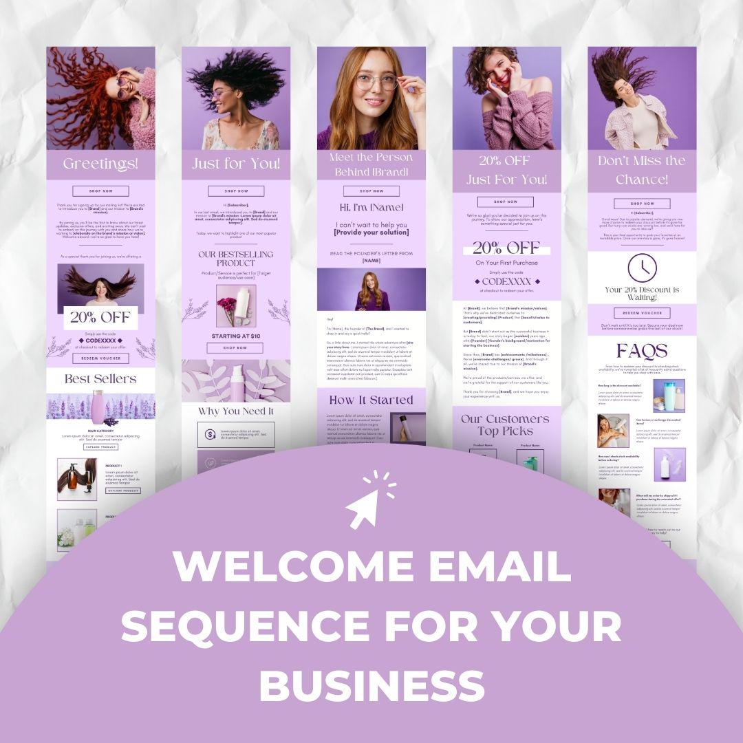 Customizable Canva Welcome Email Sequence Templates for Klaviyo ...