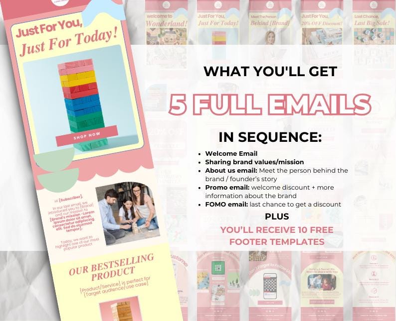 Editable Toys and Games Welcome Email Sequence Template for Klaviyo ...