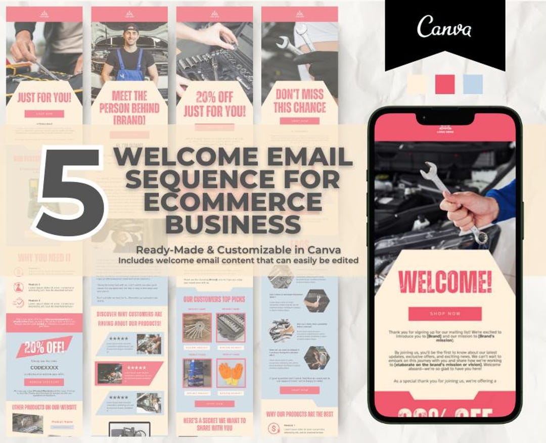 Editable Car Maintenance Welcome Email Sequence Template for Klaviyo ...