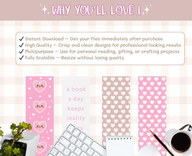 Printable Circut 2x6 Bookmark Template, Editable Bookmark Template ...