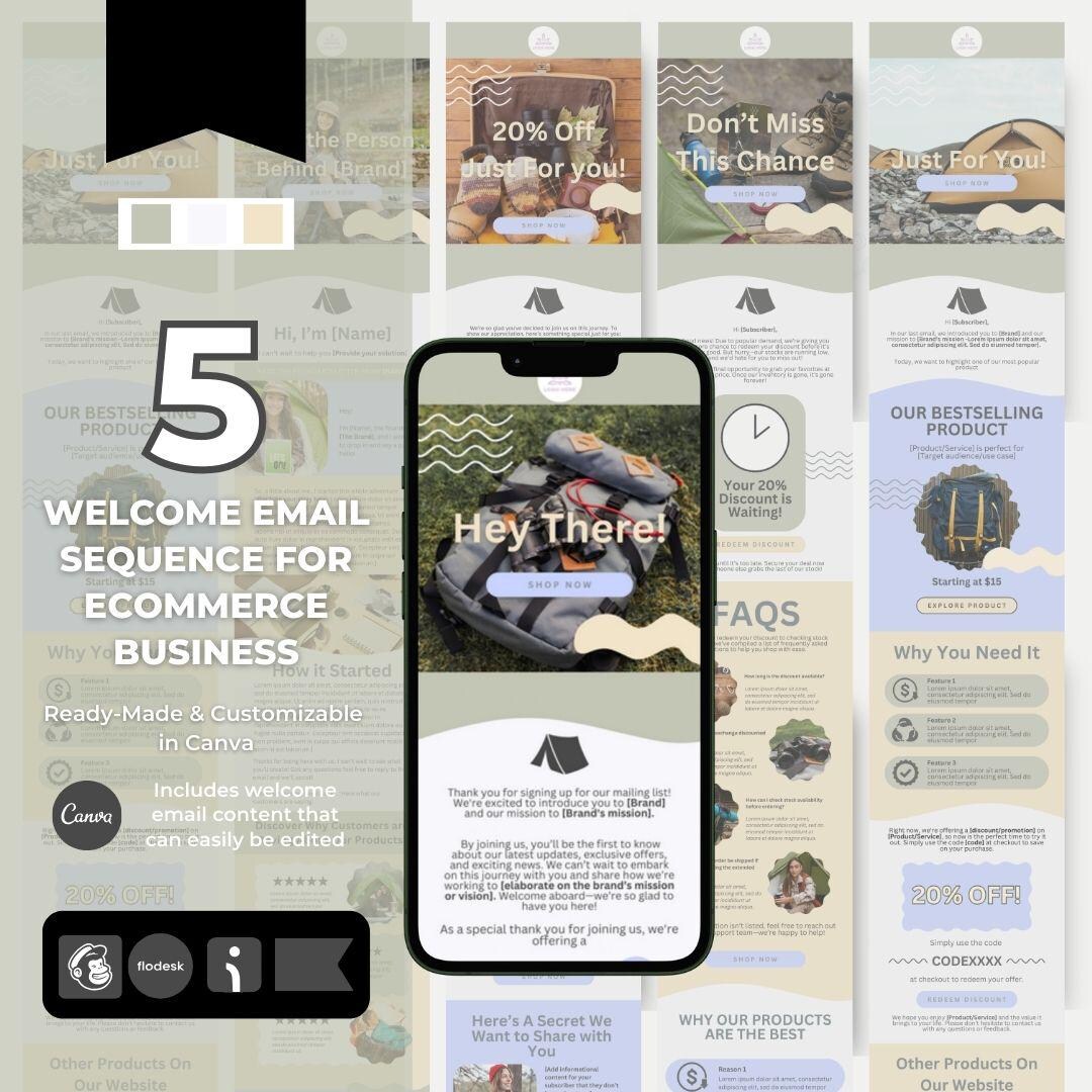 Customizable Canva Welcome Email Sequence Templates for Klaviyo ...