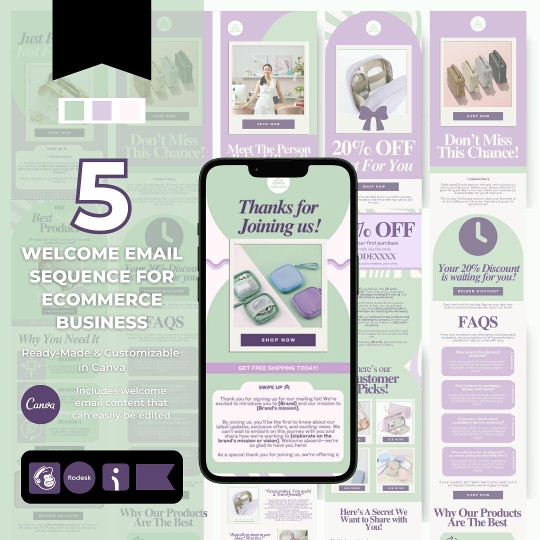 Customizable Canva Welcome Email Sequence Templates for Klaviyo ...