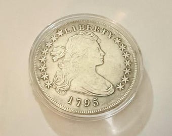 1795 Liberty Draped Bust Silver-plated 1 Dollar U.S. Coin Commemorative ...