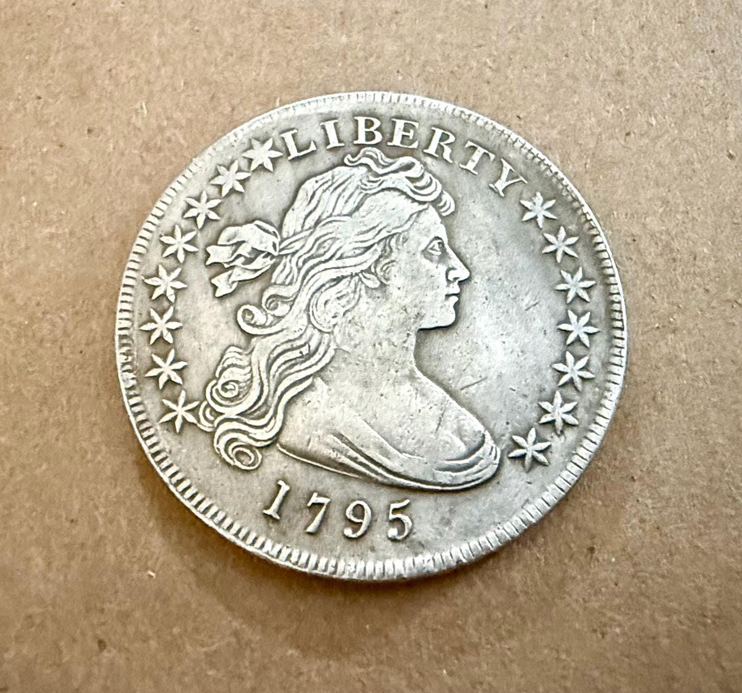 1795 Liberty Draped Bust Silver-plated 1 Dollar U.S. Coin Commemorative ...