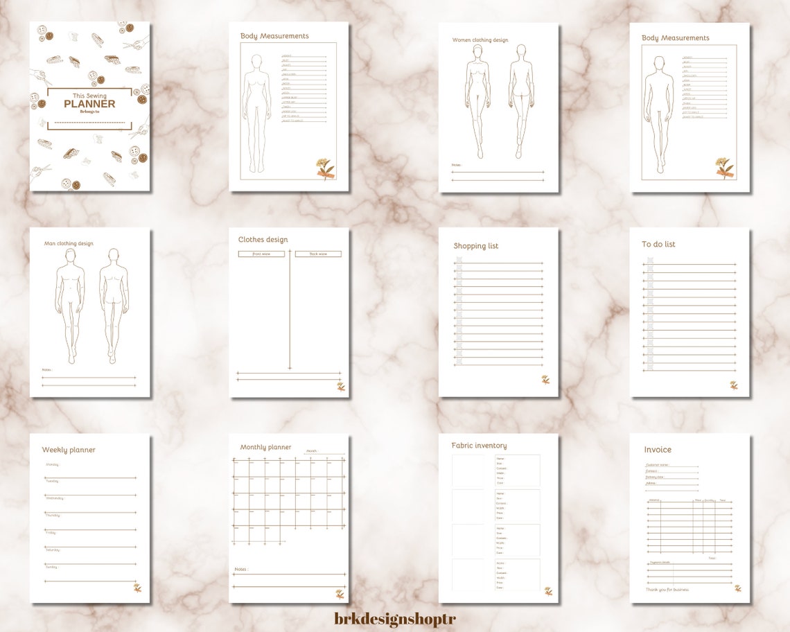 Printable Sewing Planner Sewing Planner Sewing Planner Printable