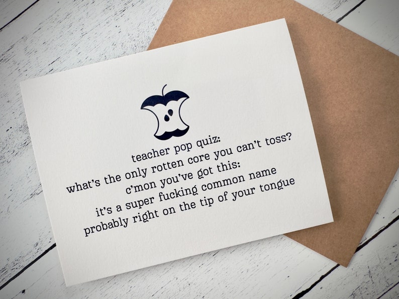 Funny Teacher Card / Teacher Appreciation / Cards for Teachers ...