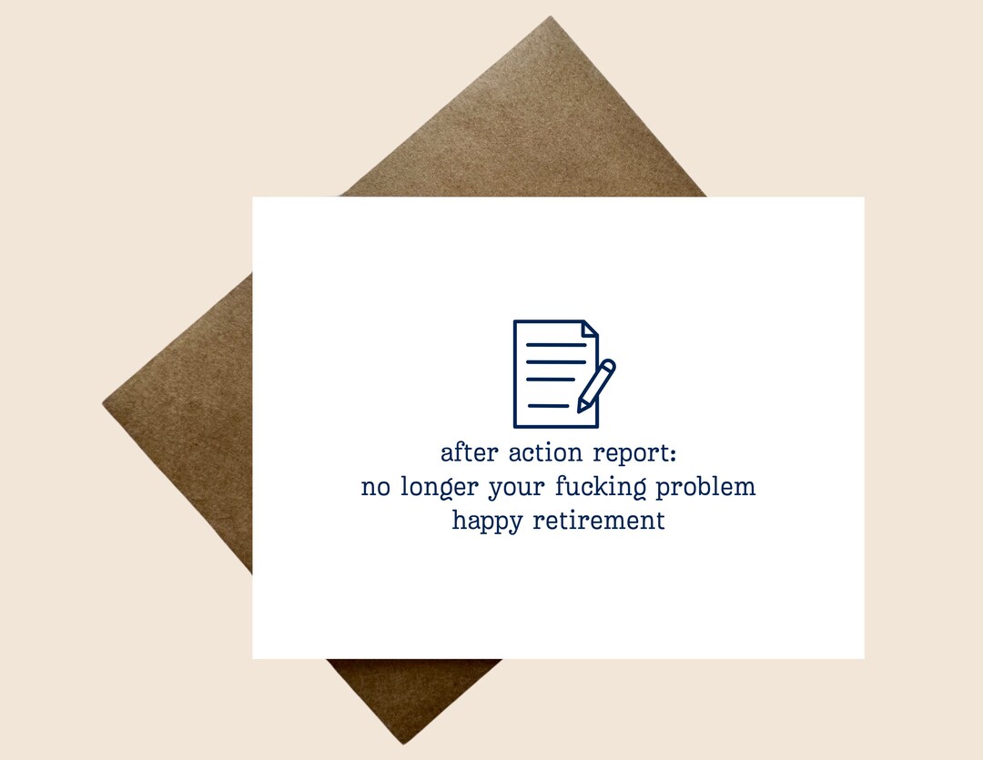 Funny Military Retirement Card, Curse Word Humor - Etsy