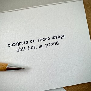 Pilot Card / Pilot Training Graduation / Military / Fighter Pilot ...