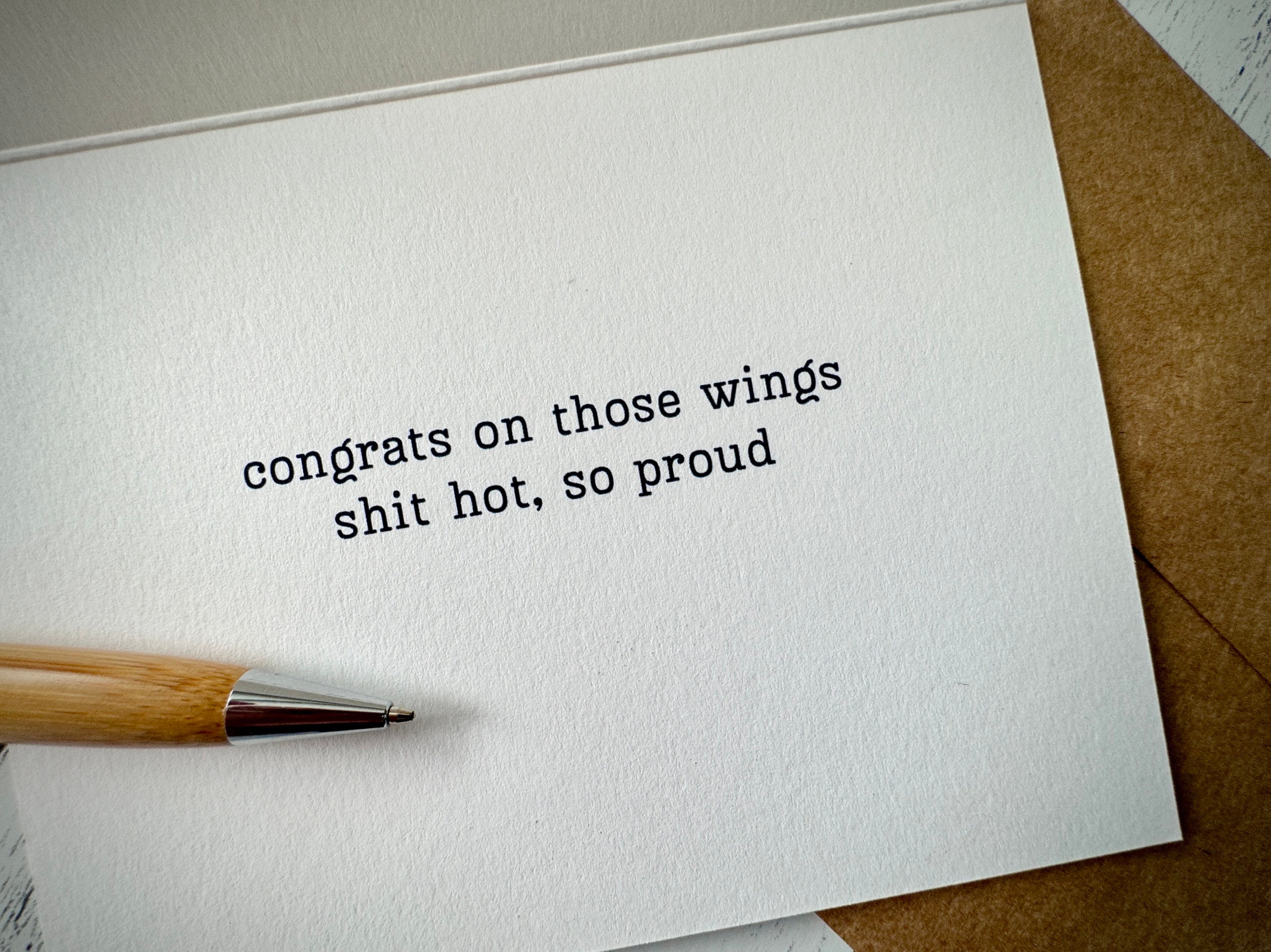 Pilot Card / Pilot Training Graduation / Military / Fighter Pilot ...