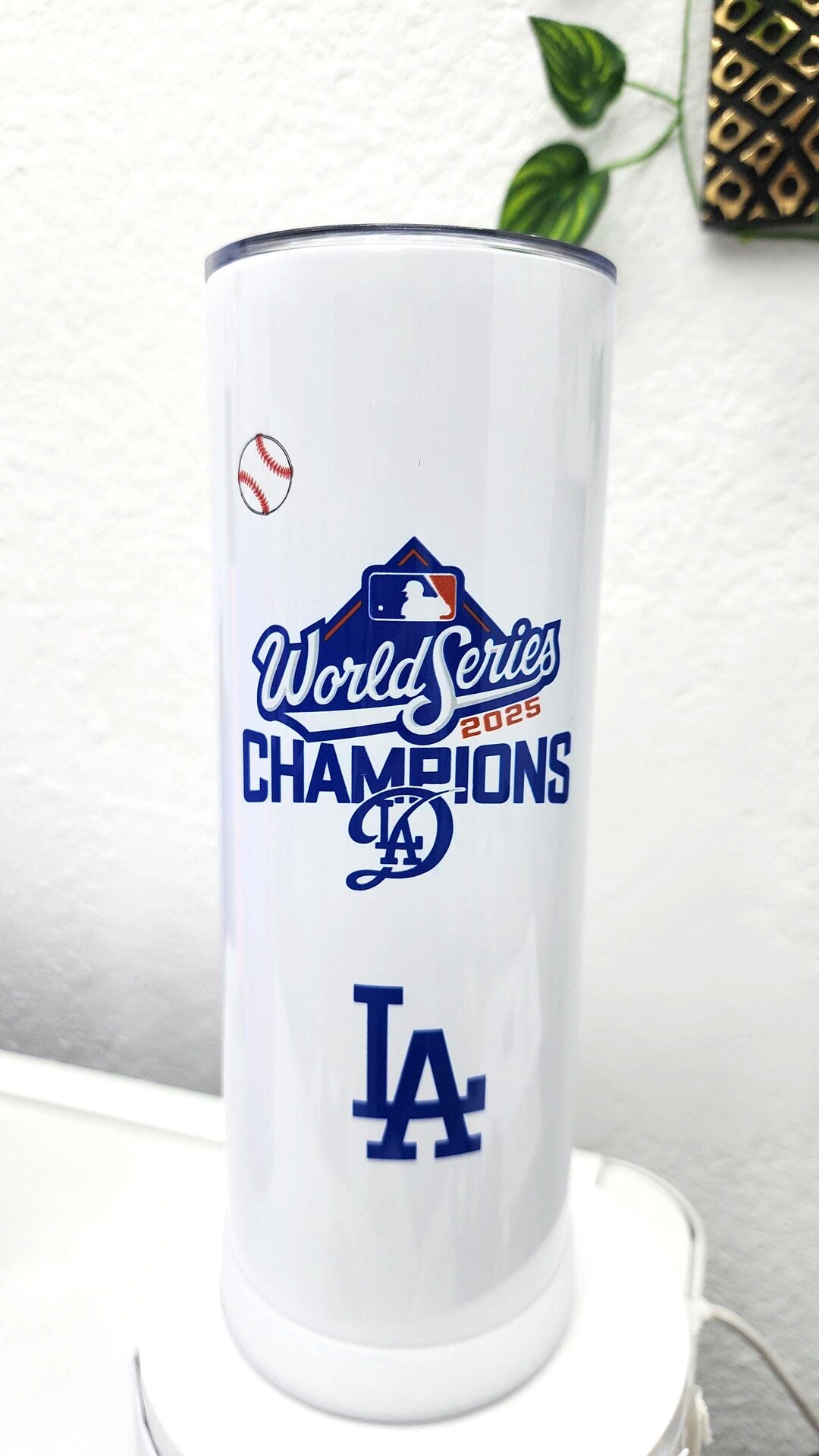20 Oz Skinny Tumbler Dodgers Cup - Etsy