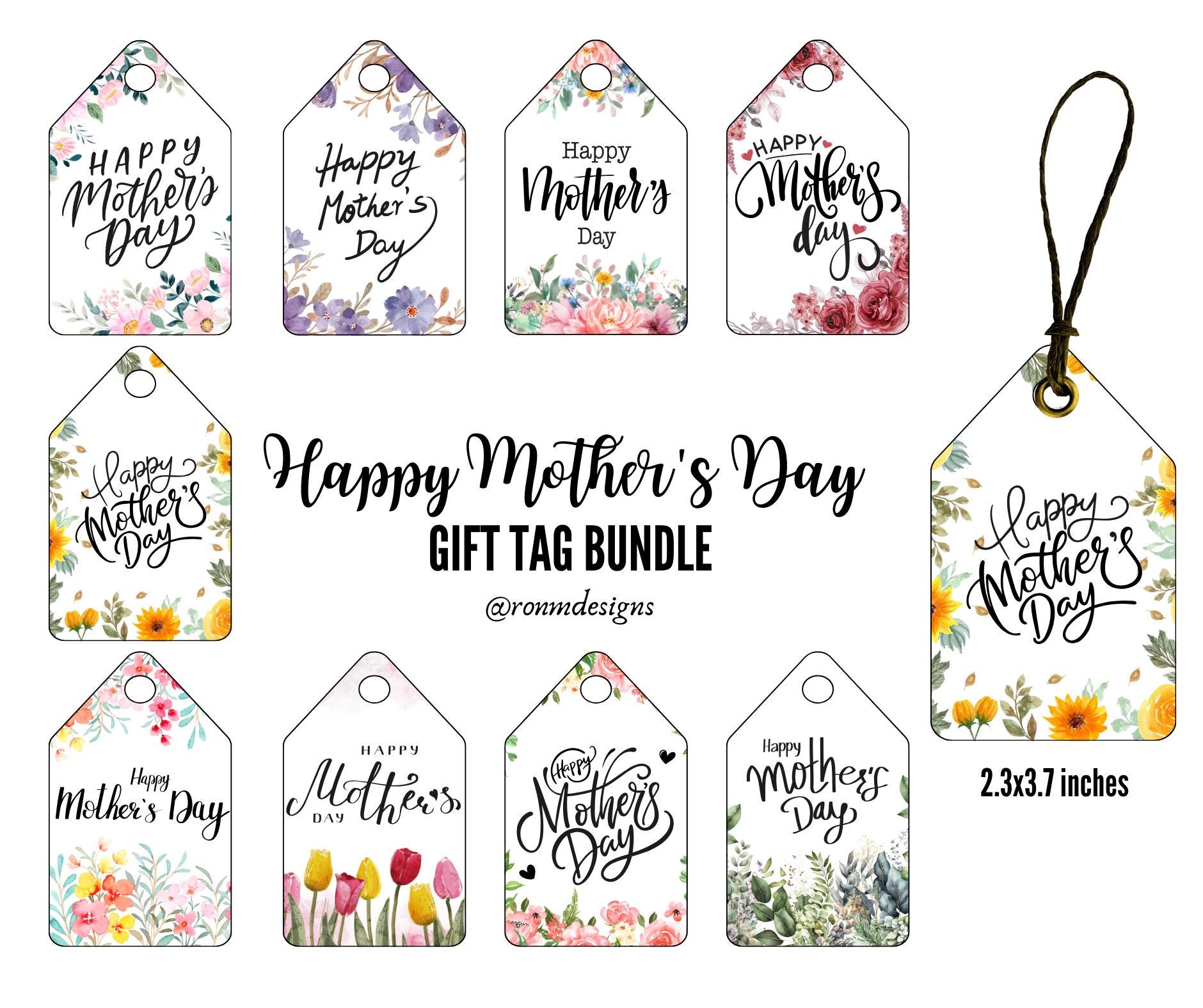 Mothers Day Gift Tag, Mothers Day Gift, Mothers Day Tag, Mother's Day ...