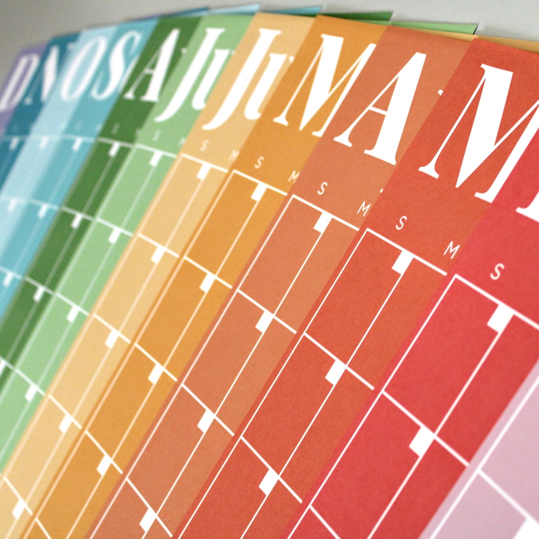 Large Monthly Wall Calendar: 12 Month Jumbo Calendar (11x17 Inches) - Etsy