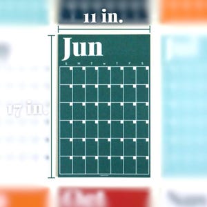 Large Monthly Wall Calendar: 12 Month Jumbo Calendar (11x17 Inches) - Etsy