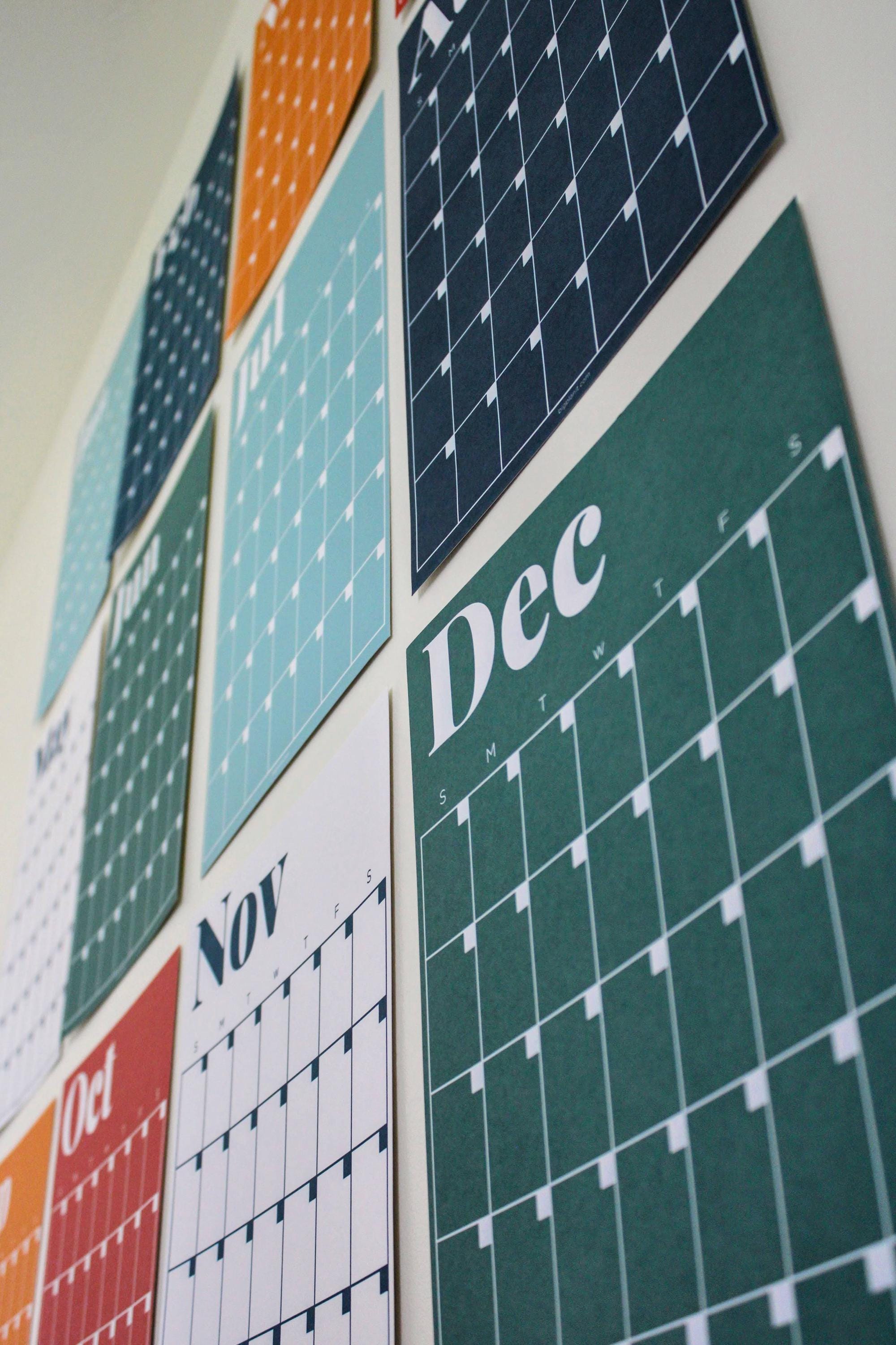 Large Monthly Wall Calendar: 12 Month Jumbo Calendar 11x17 Inches - Etsy