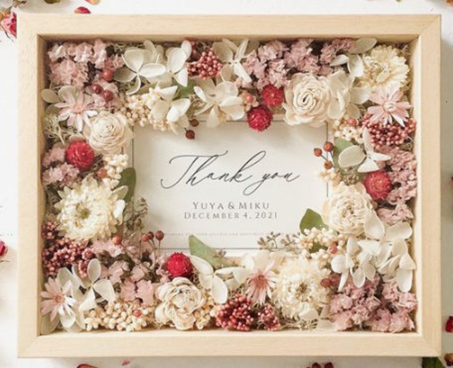 Pressed Flowers Into Shadow Box Frame//wedding Bouquet//funeral Flowers ...