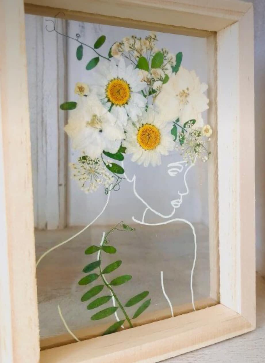 Pressed Flowers Into Shadow Box Frame//wedding Bouquet//funeral Flowers ...