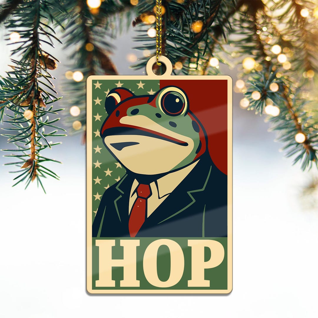 Rage Against the Machine Ornament, Portland Frog Protester Ornament ...