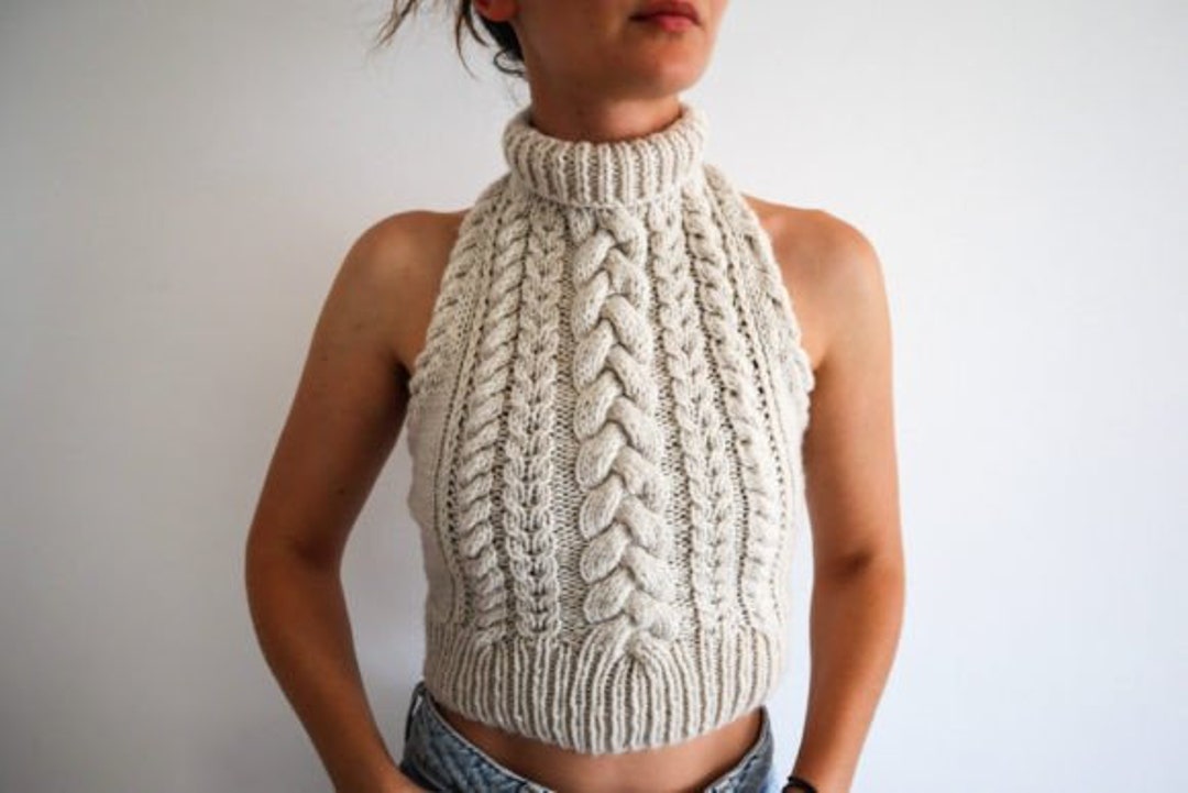 Knit Your Own Copious Cable Halter Top for Effortless Elegance and ...