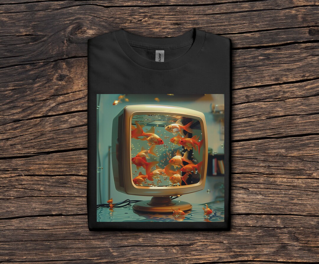 Frutiger Aero Shirt, Old School Computer, Fish Tank, Vintage Design ...