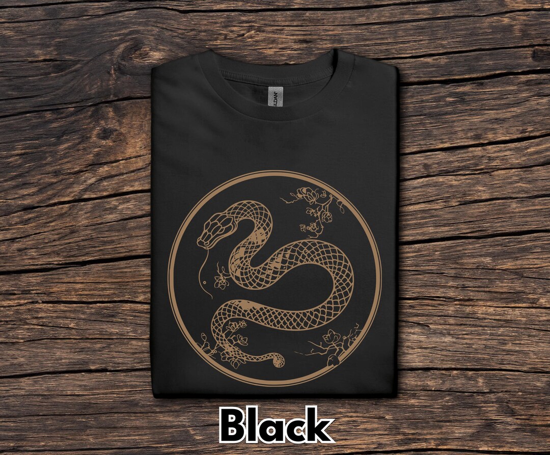 Year of the Snake 2025 Shirt, Chinese New Year Design, Gold Snake Tee ...