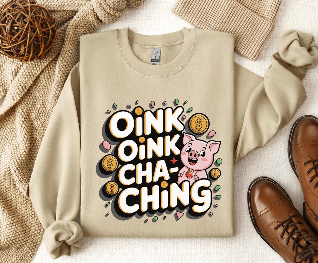 Lucky Pig Lunar New Year Shirt, Oink Oink Cha-ching Tee, Chinese Zodiac ...