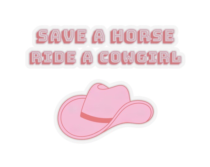 Valentine Sticker, Cowboy Sticker, Funny Valentines Day Sticker, Save a ...
