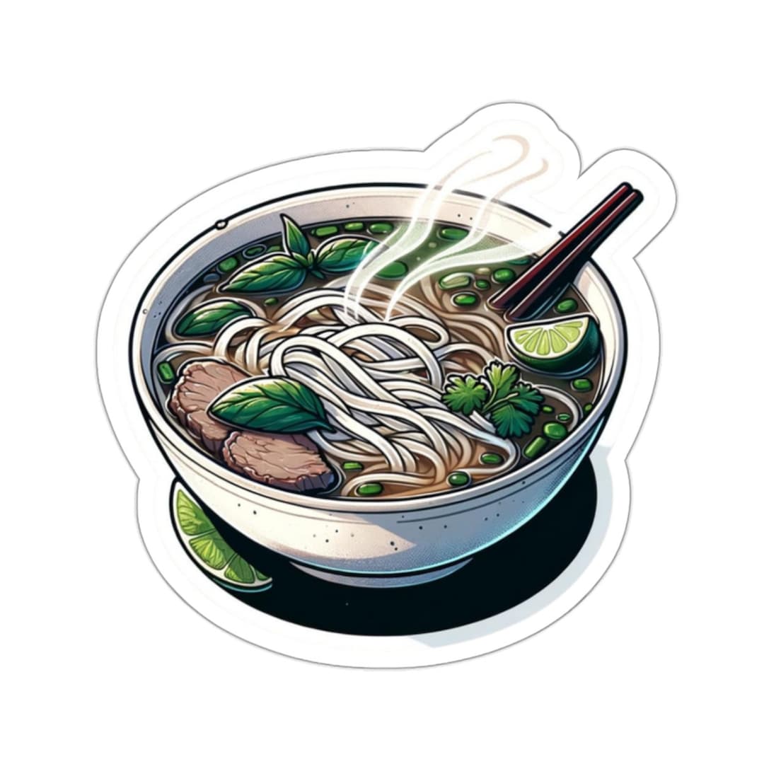 Delicious Pho Sticker, Pho Lovers' Sticker Delight, Mouthwatering Pho ...