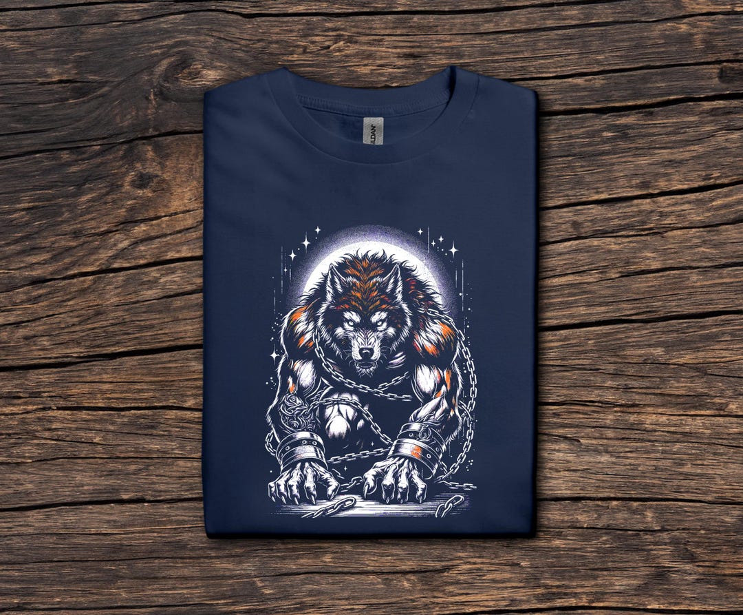 Alpha Wolf Halloween Shirt, Fierce Wolf Breaking Chains T-shirt, Full ...